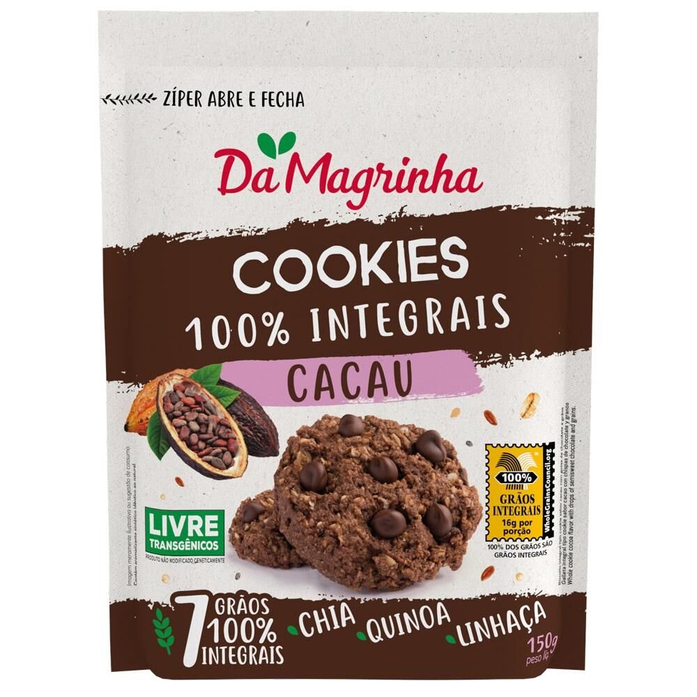Biscoito DA MAGRINHA Cookies Cacau 150g