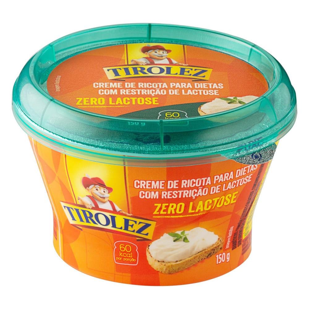 Creme de Ricota Zero Lactose TIROLEZ Pote 150g