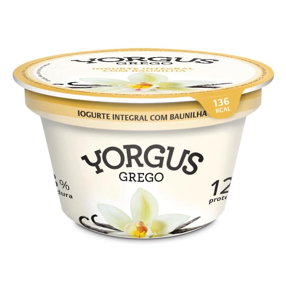 Iogurte YORGUS Grego Baunilha Integral Pote 130g