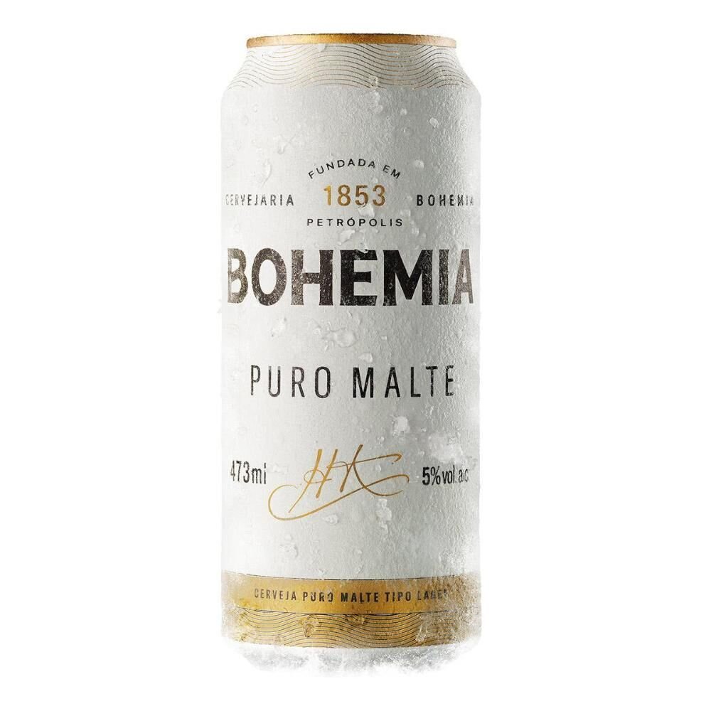 Cerveja Bohemia Puro Malte Lata 473ml