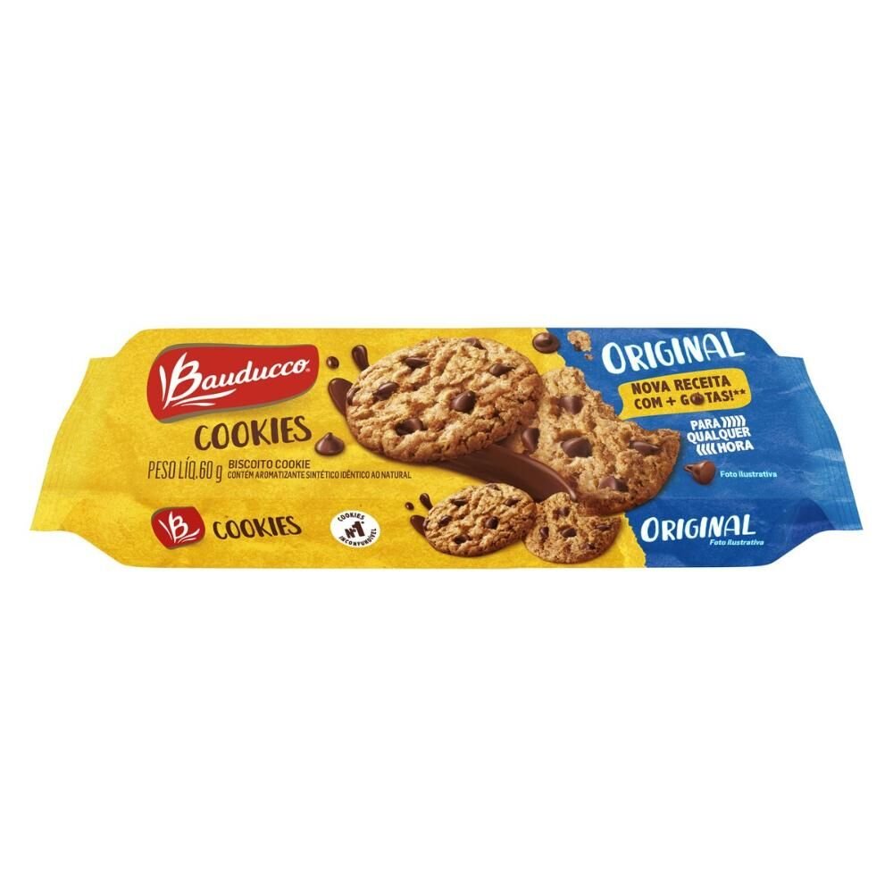 Biscoito BAUDUCCO Cookies Original Pacote 60g