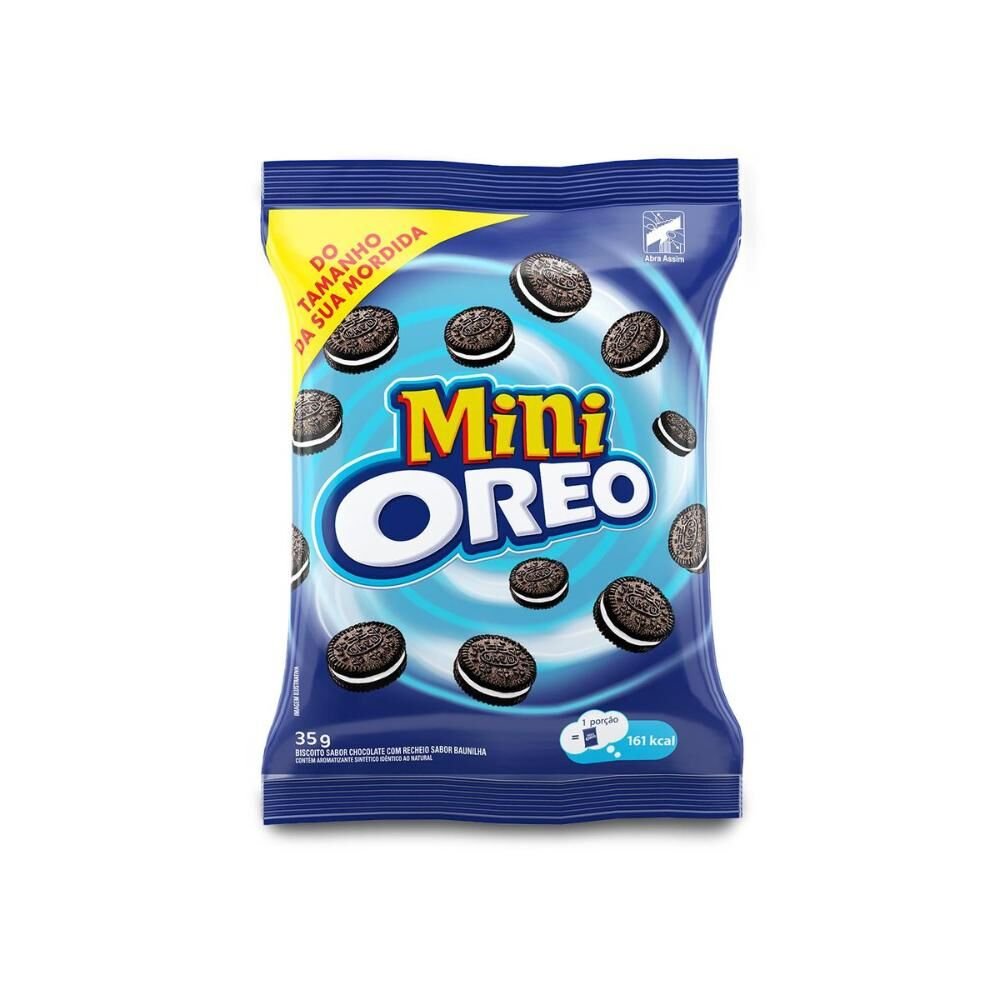 Mini Biscoito OREO Recheado Baunilha Pacote 35g