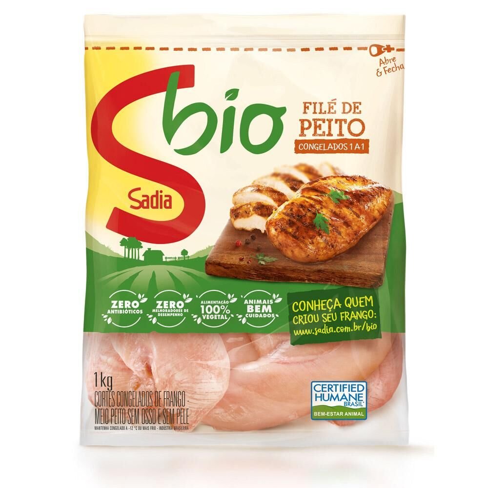 Filé de Peito de Frango SADIA Bio IQF 1kg