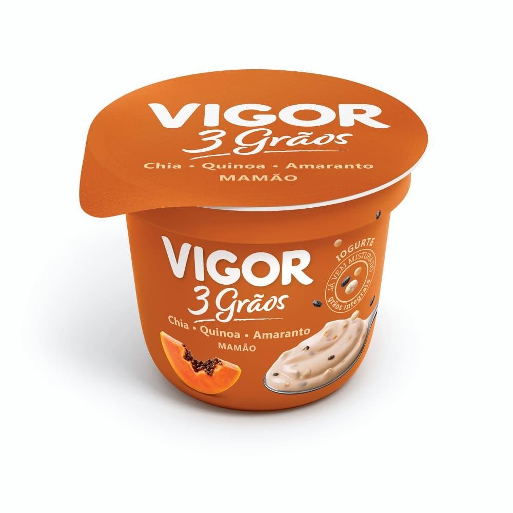 Iogurte Vigor 3 Grãos Mamão Chia Quinoa E Amaranto 100g