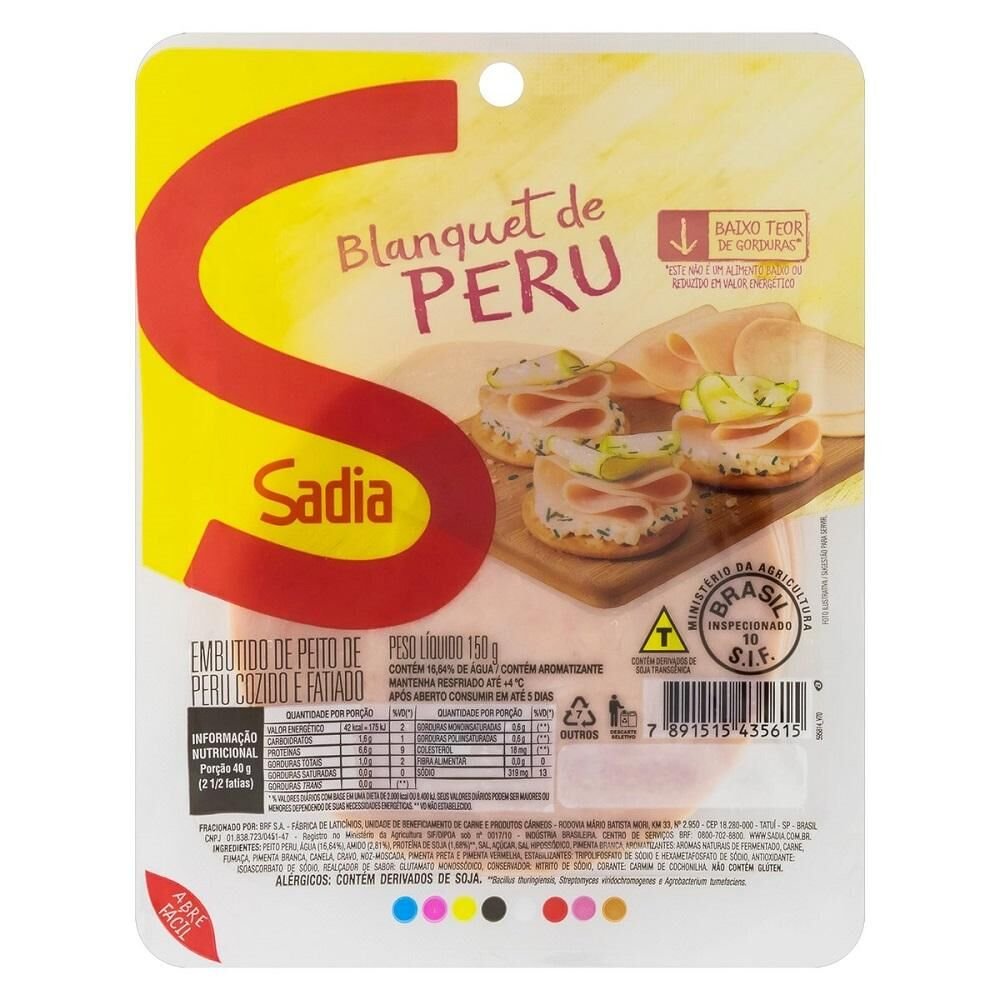 Blanquet de Peru SADIA Fatiado 150g